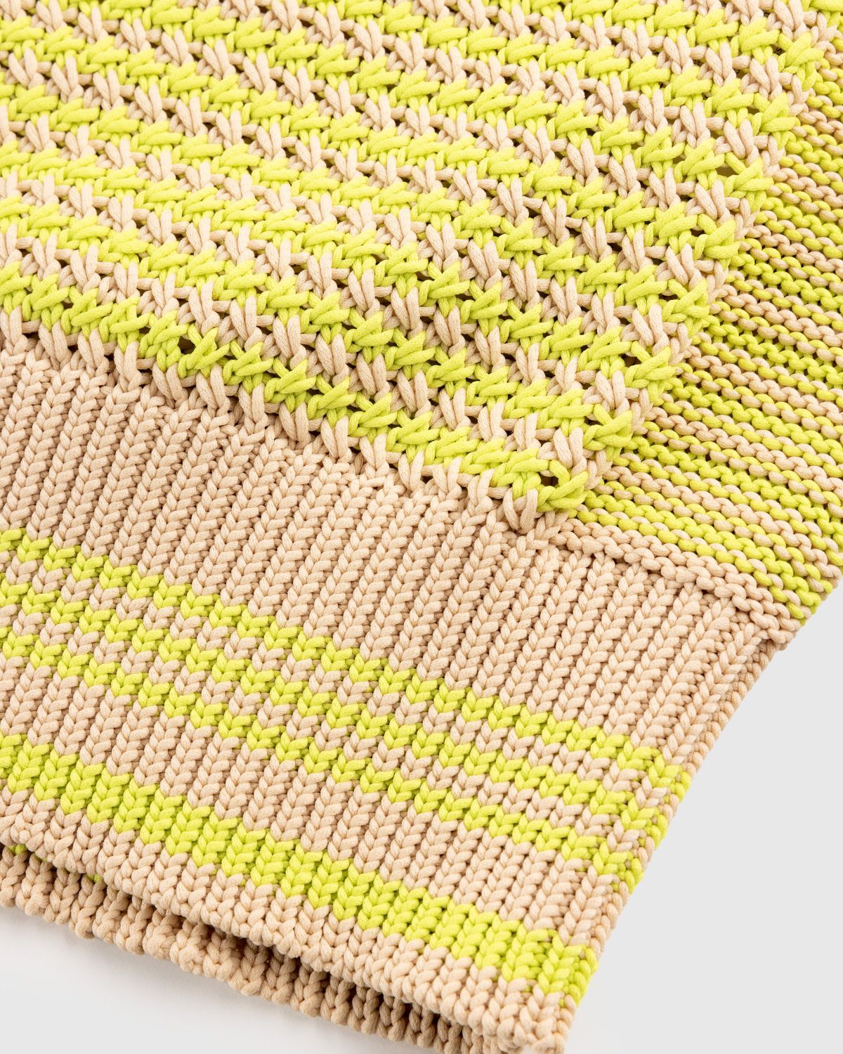 Wales Bonner – Unity Sweater Vest Lime/Beige | Highsnobiety Shop